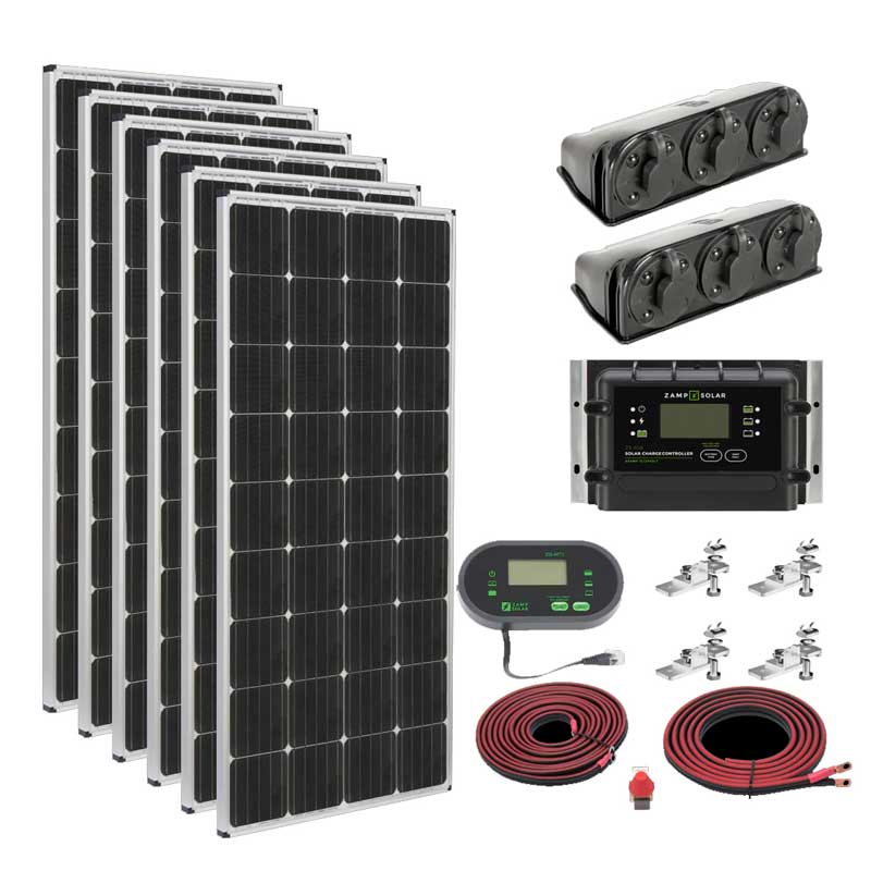 Zamp Solar 1020 Watt Complete Mountable Solar Panel Kit – Prepper Hideout